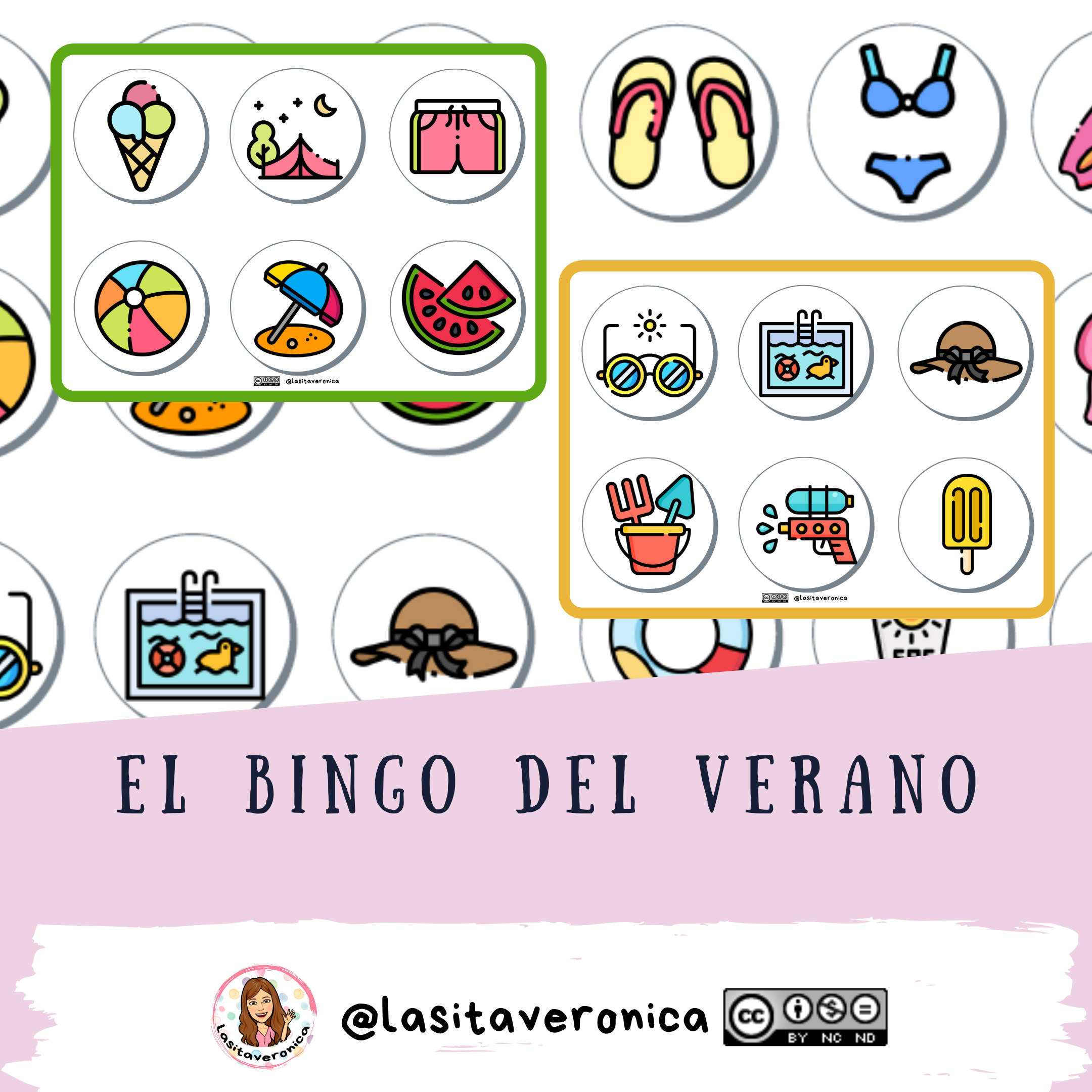 Profes Papel Tijera Bingo de verano