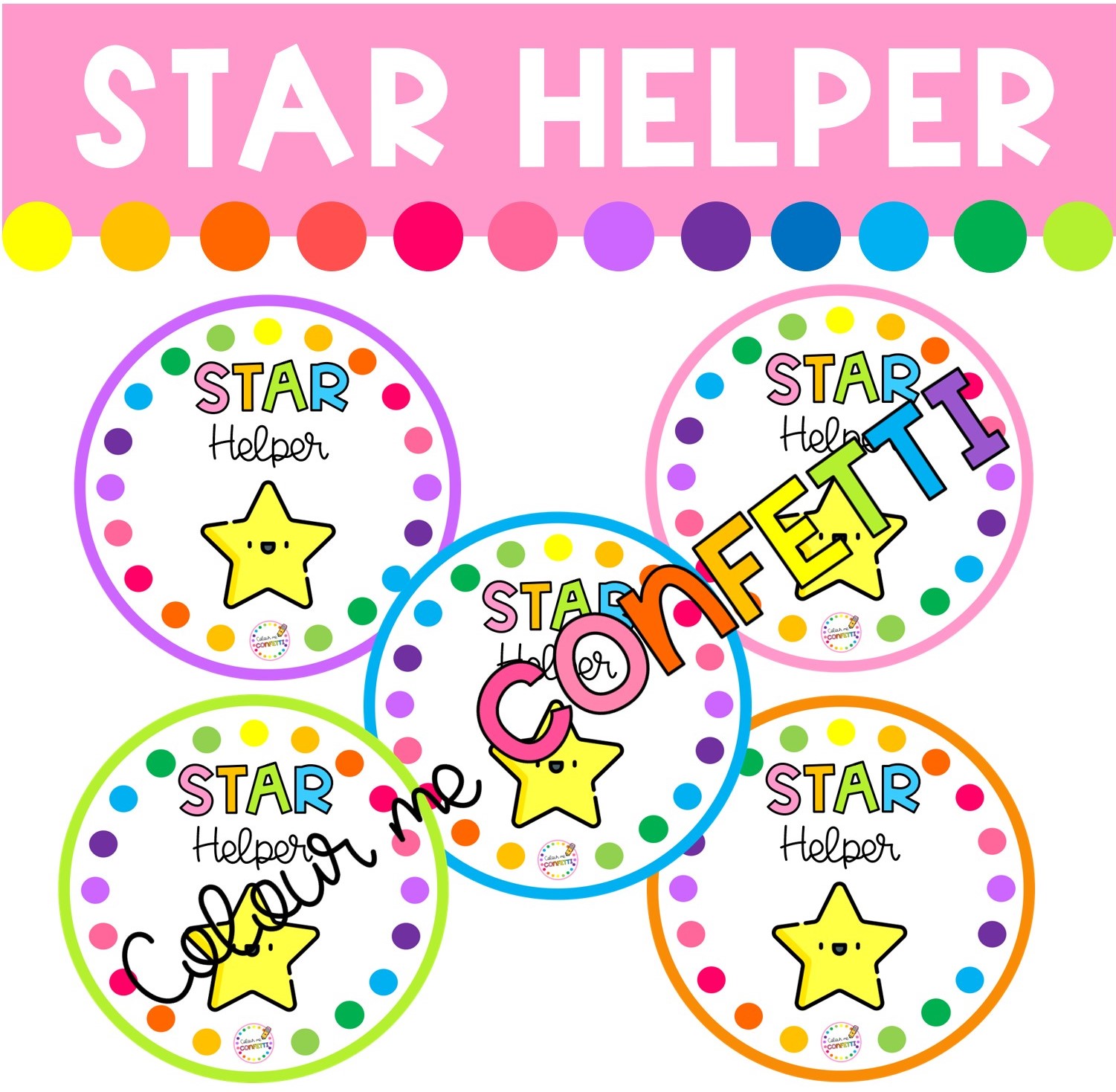 Profes Papel Tijera Star Helper - Brag Tag
