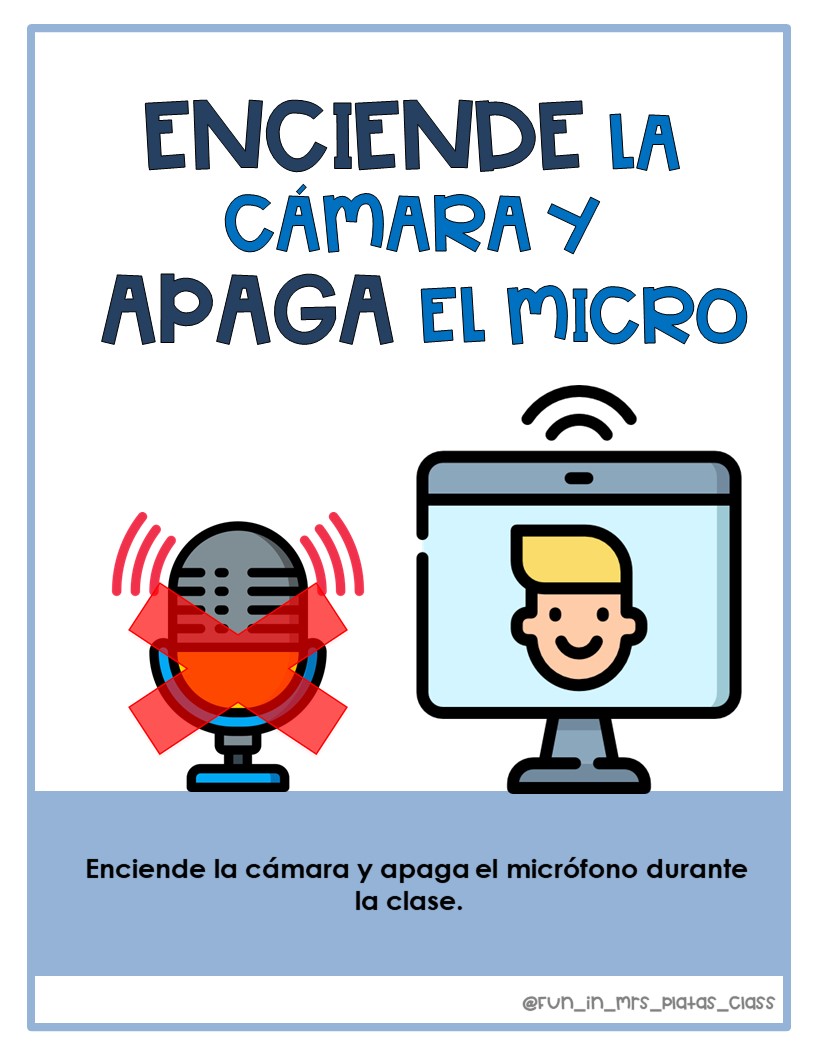 Profes Papel Tijera REGLAS CLASES VIRTUALES - ZOOM RULES (SPANISH ...