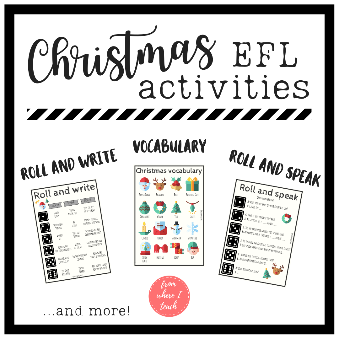 Profes Papel Tijera EFL Christmas Speaking and Writing