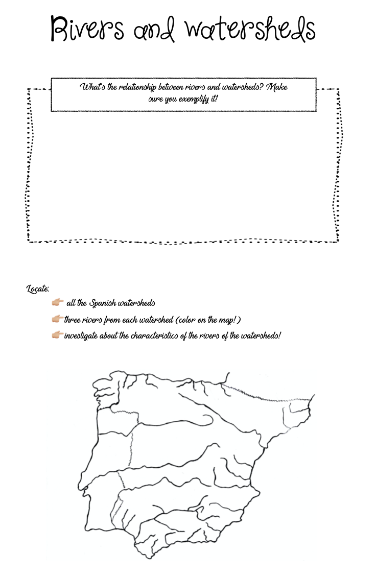 Profes Papel Tijera Spanish Geography: provinces, rivers, relief and ...