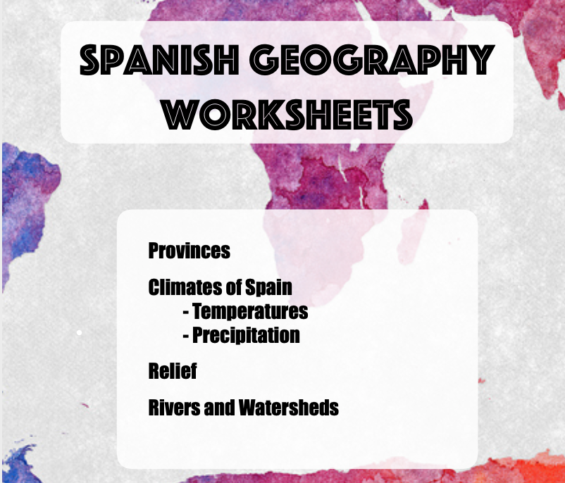 Profes Papel Tijera Spanish Geography: provinces, rivers, relief and ...