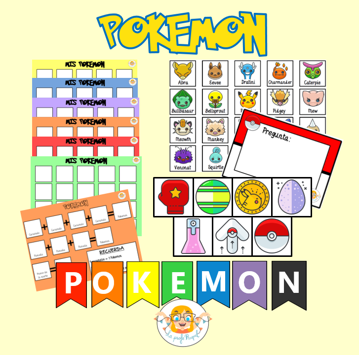 Profes Papel Tijera GESTIÓN DE AULA TEMÁTICA POKEMON (CASTELLANO)