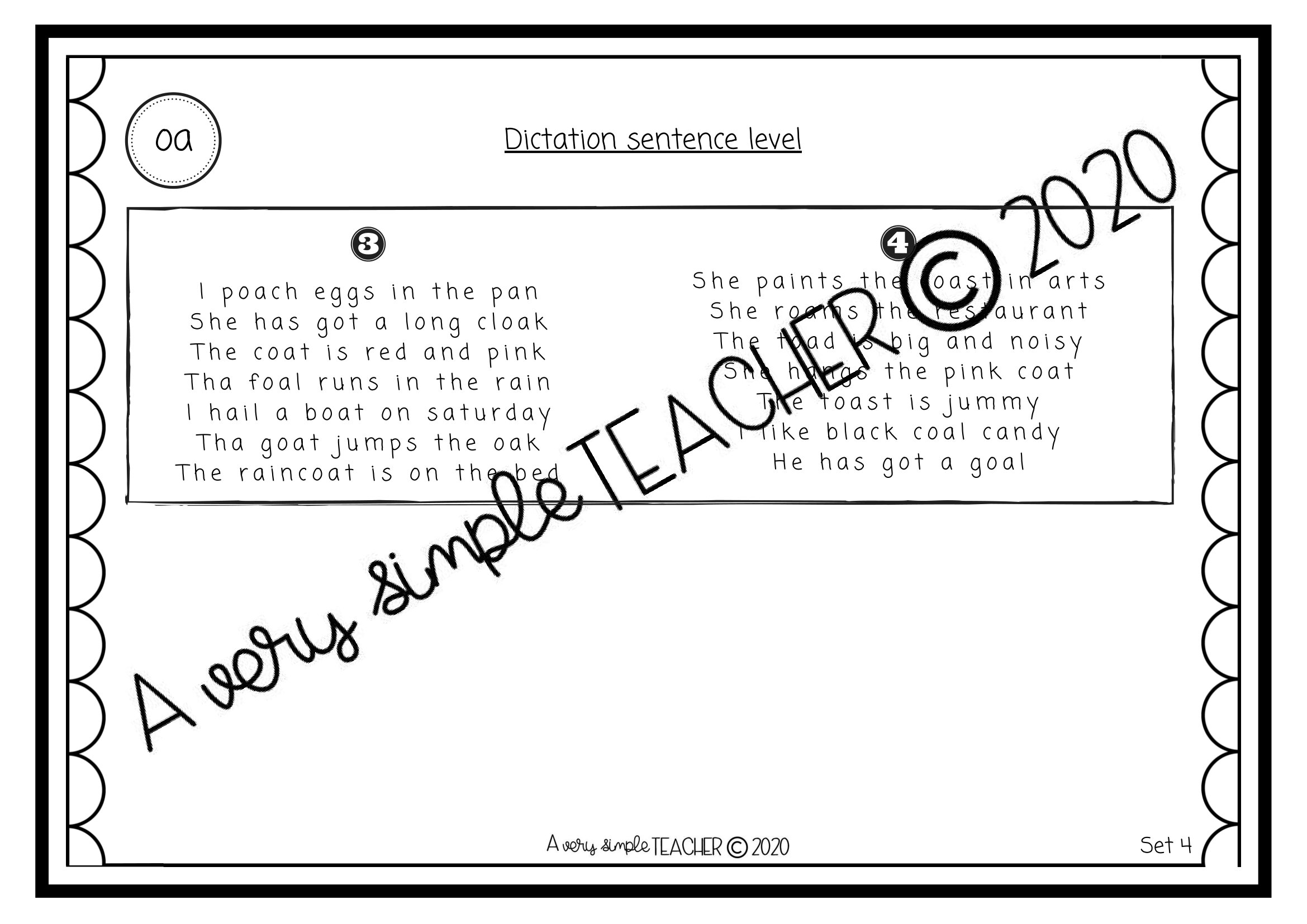 Profes Papel Tijera JOLLY PHONICS SET 4 Flashcards and word-sentence bank