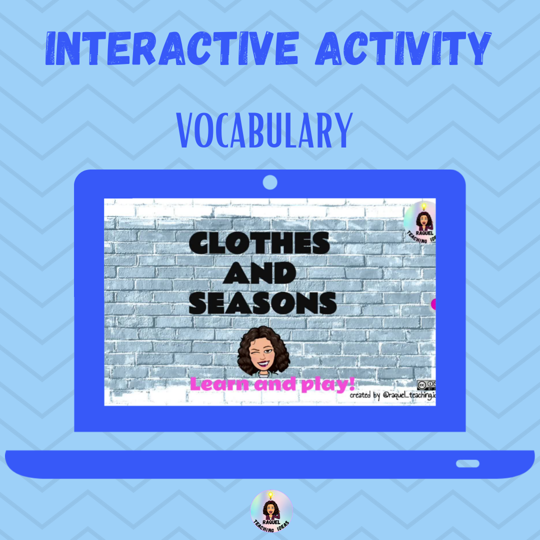 Profes Papel Tijera Interactive activity (Genially). Clothes and seasons.