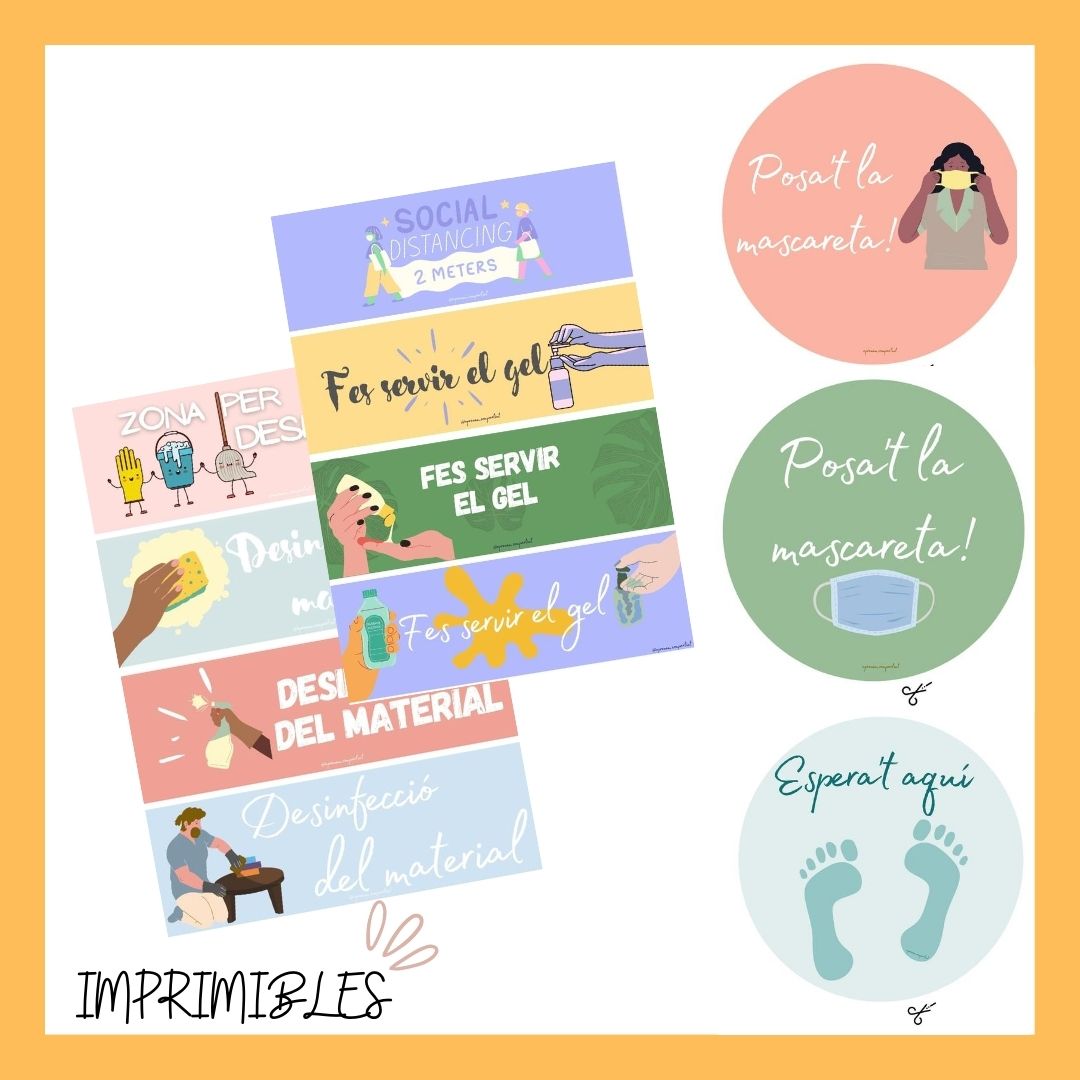 Profes Papel Tijera Cartells Aula - Mesures covid