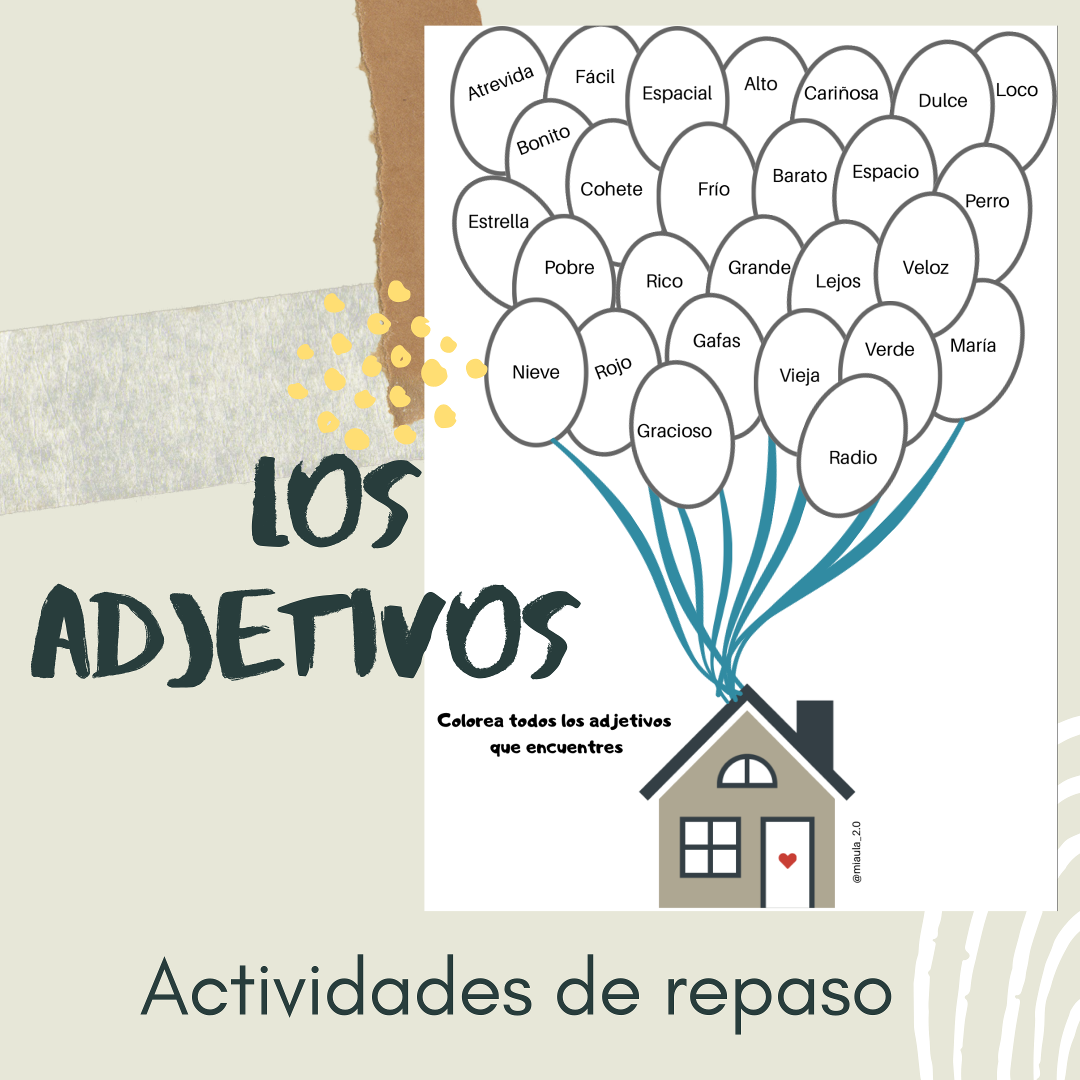 Profes Papel Tijera Los adjetivos