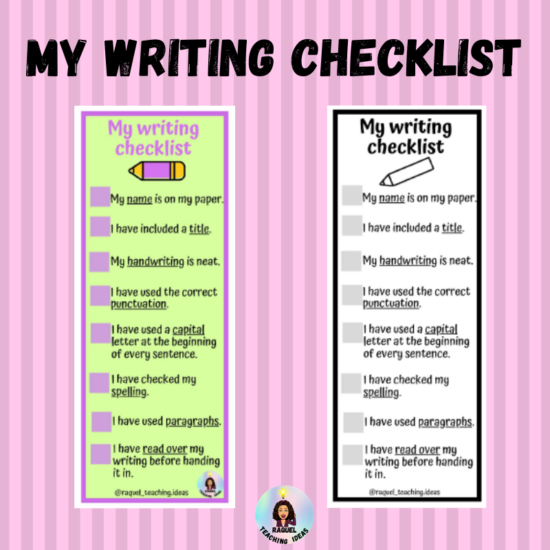 Profes Papel Tijera My Writing Checklist Profes Papel Tijera My Writing Checklist