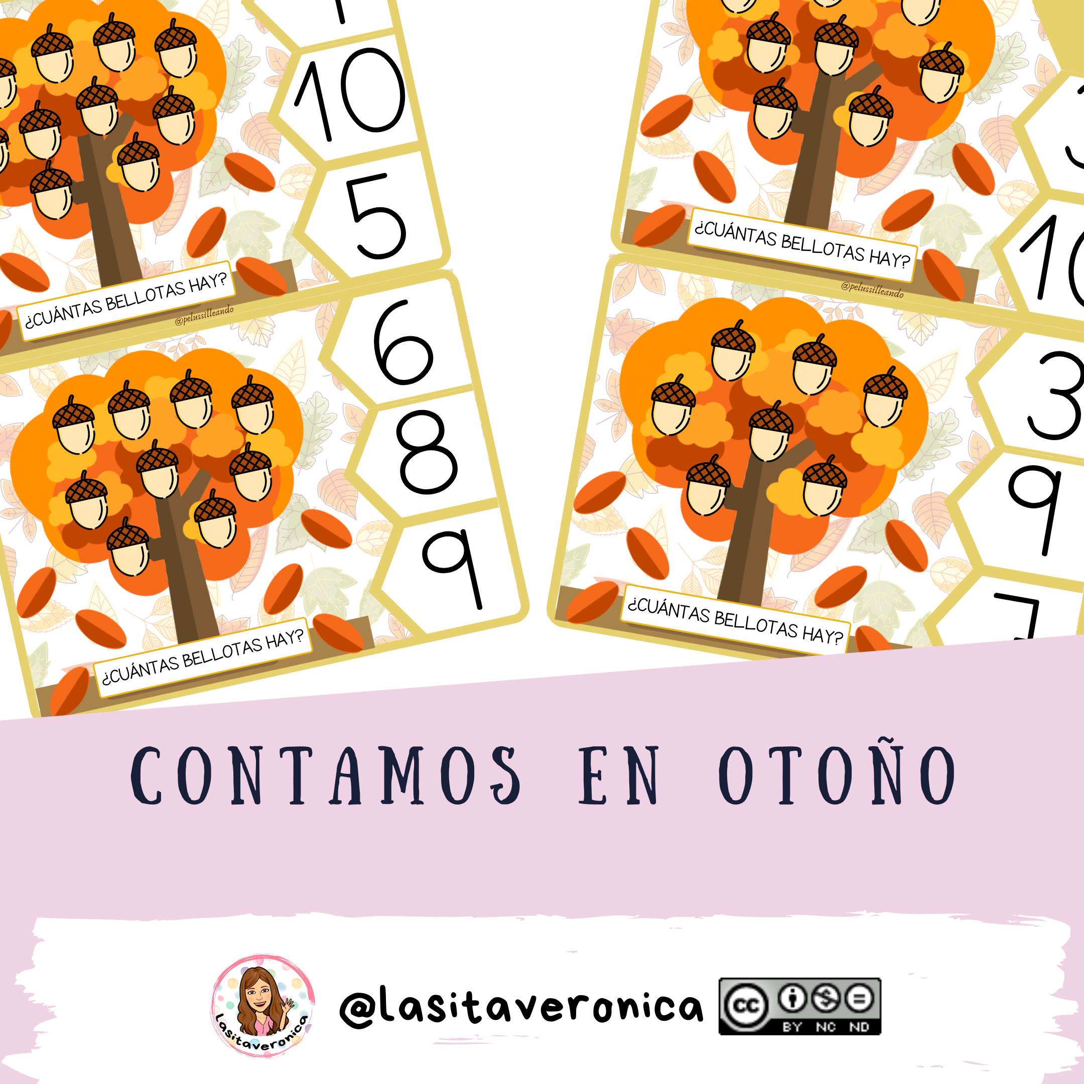 Profes Papel Tijera Contamos en otoño / We count in Autumn