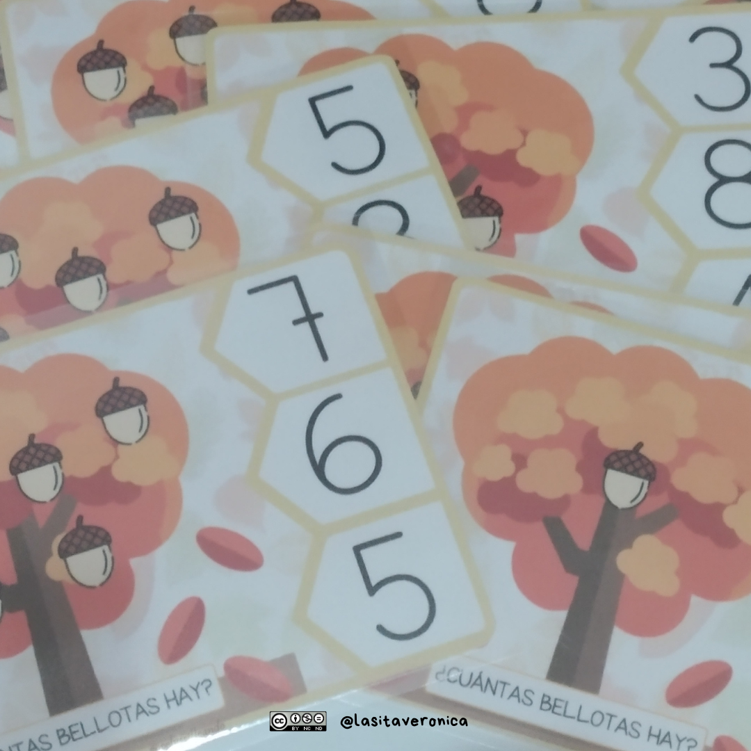 Profes Papel Tijera Contamos en otoño / We count in Autumn