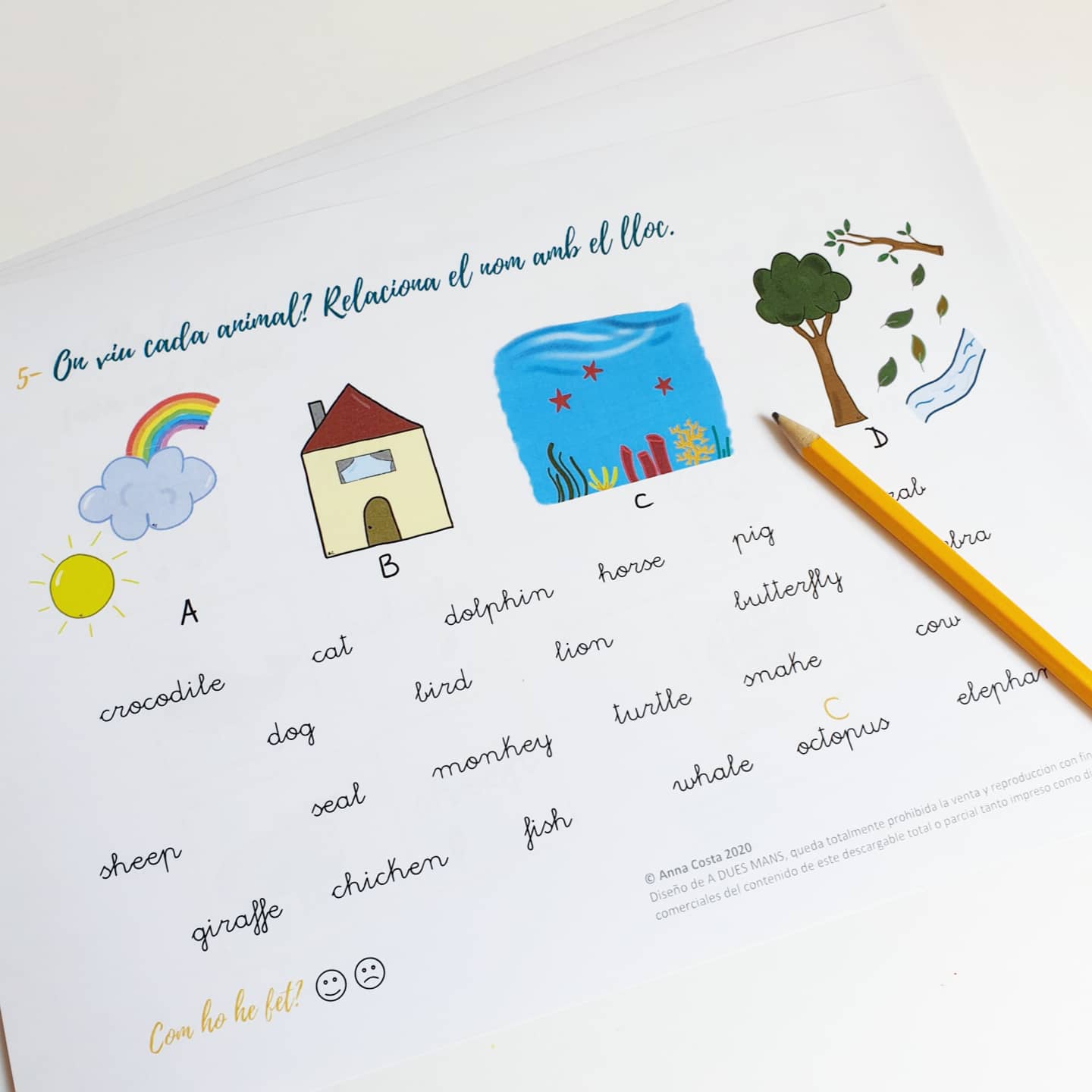 Profes Papel Tijera VOCABULARIO: THE ANIMALS