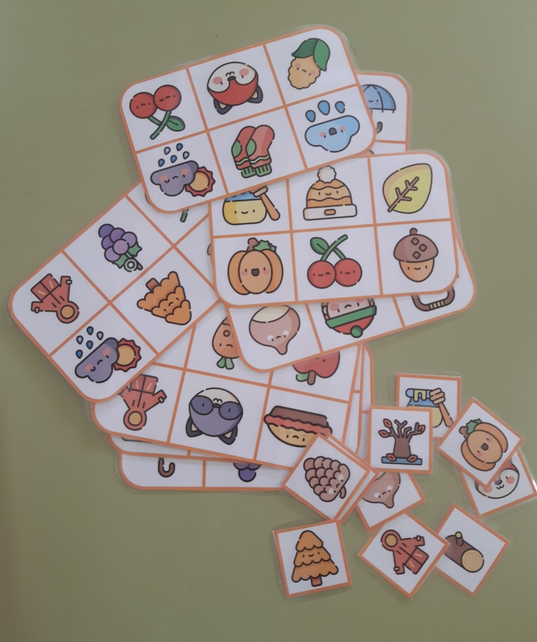 Profes Papel Tijera Bingo de otoño