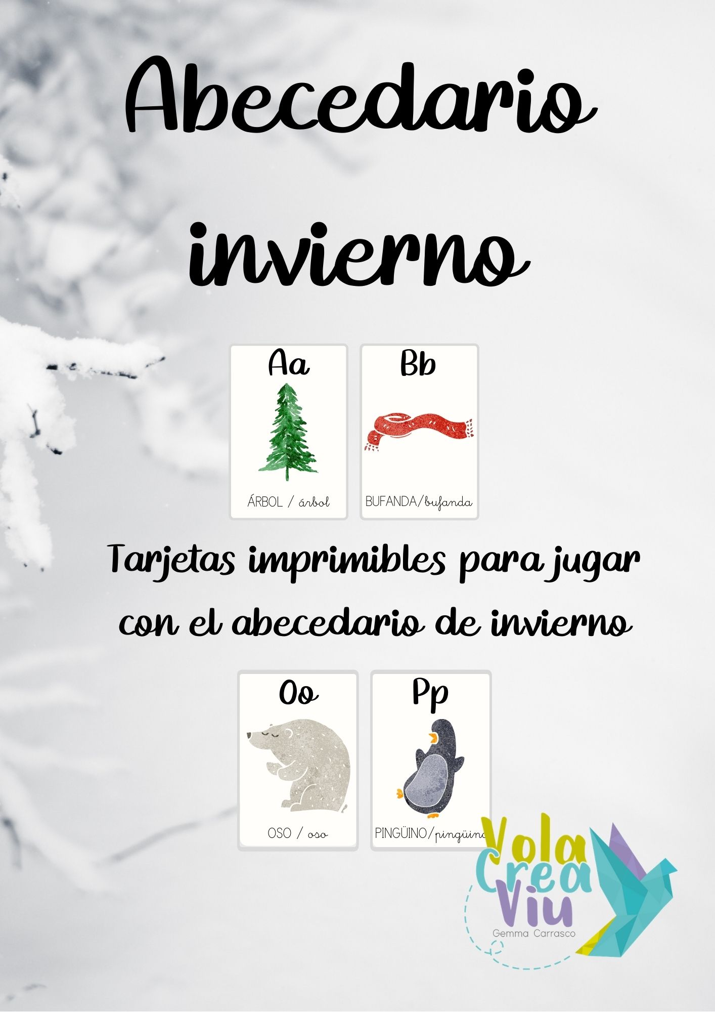 Profes Papel Tijera ABECEDARIO invierno PARTE 2