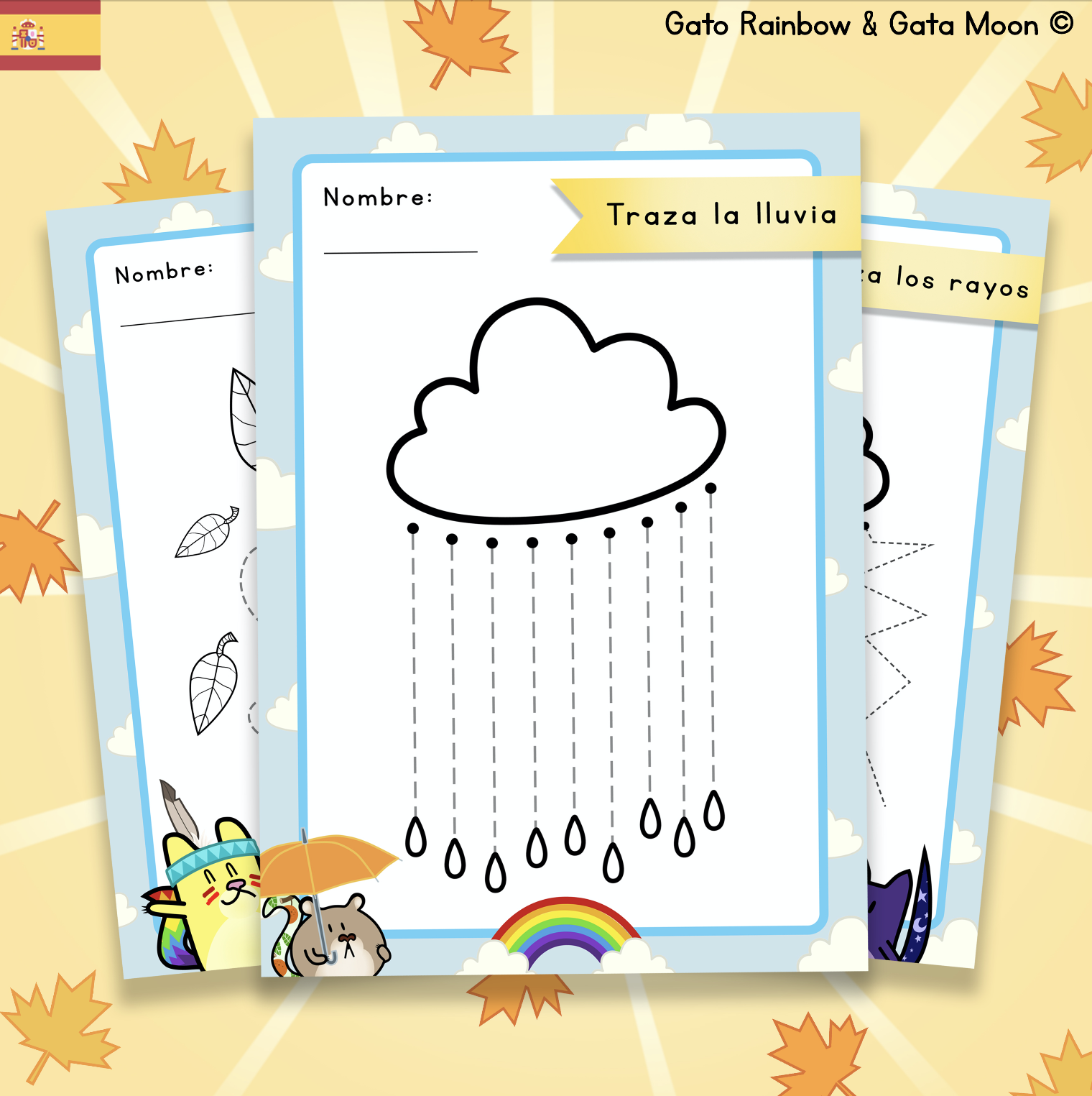 Profes Papel Tijera Actividades sobre EL TIEMPO: grafomotricidad y ...