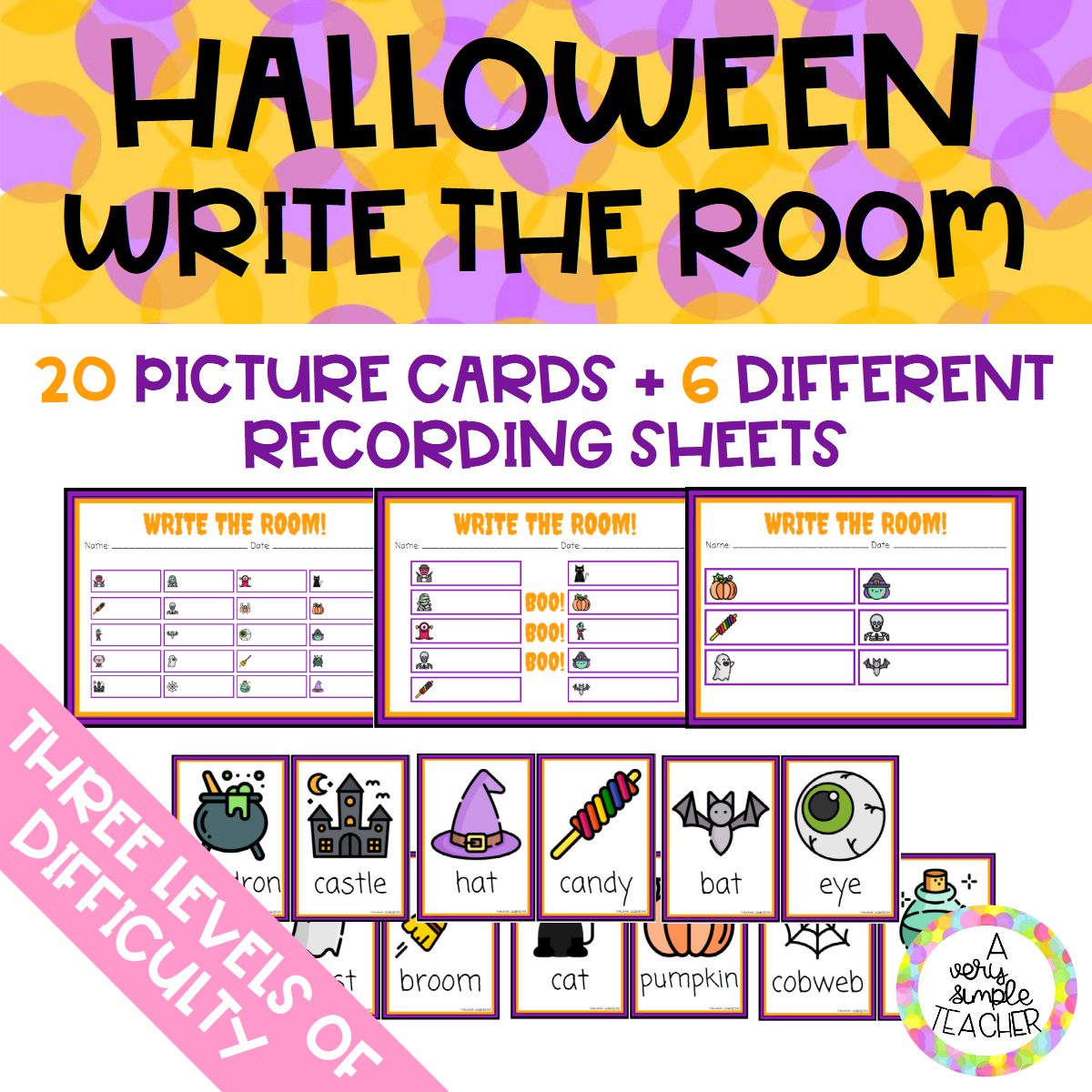 Profes Papel Tijera HALLOWEEN: Write the room