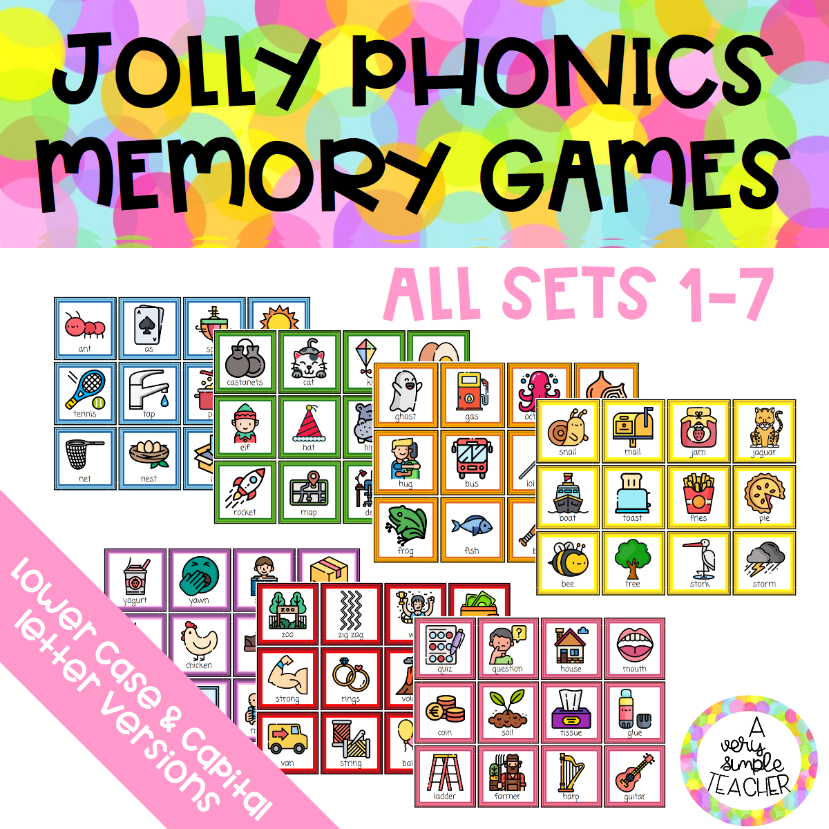 Profes Papel Tijera JOLLY PHONICS Memory game (All sets)