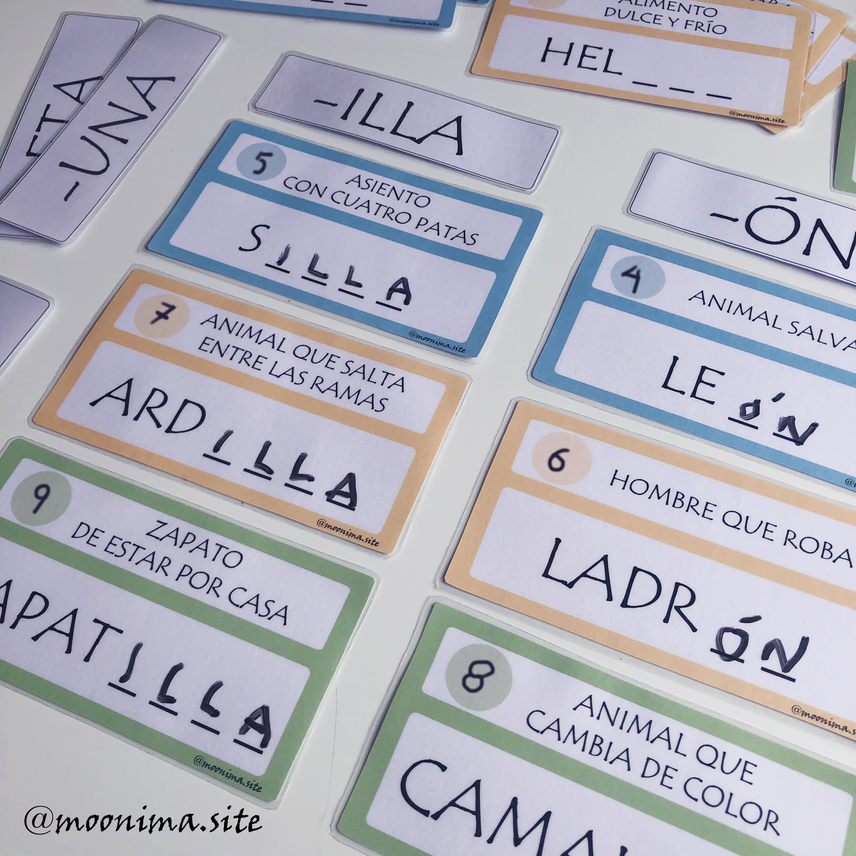 Profes Papel Tijera JUEGO DE PISTAS: PALABRAS QUE ACABAN IGUAL