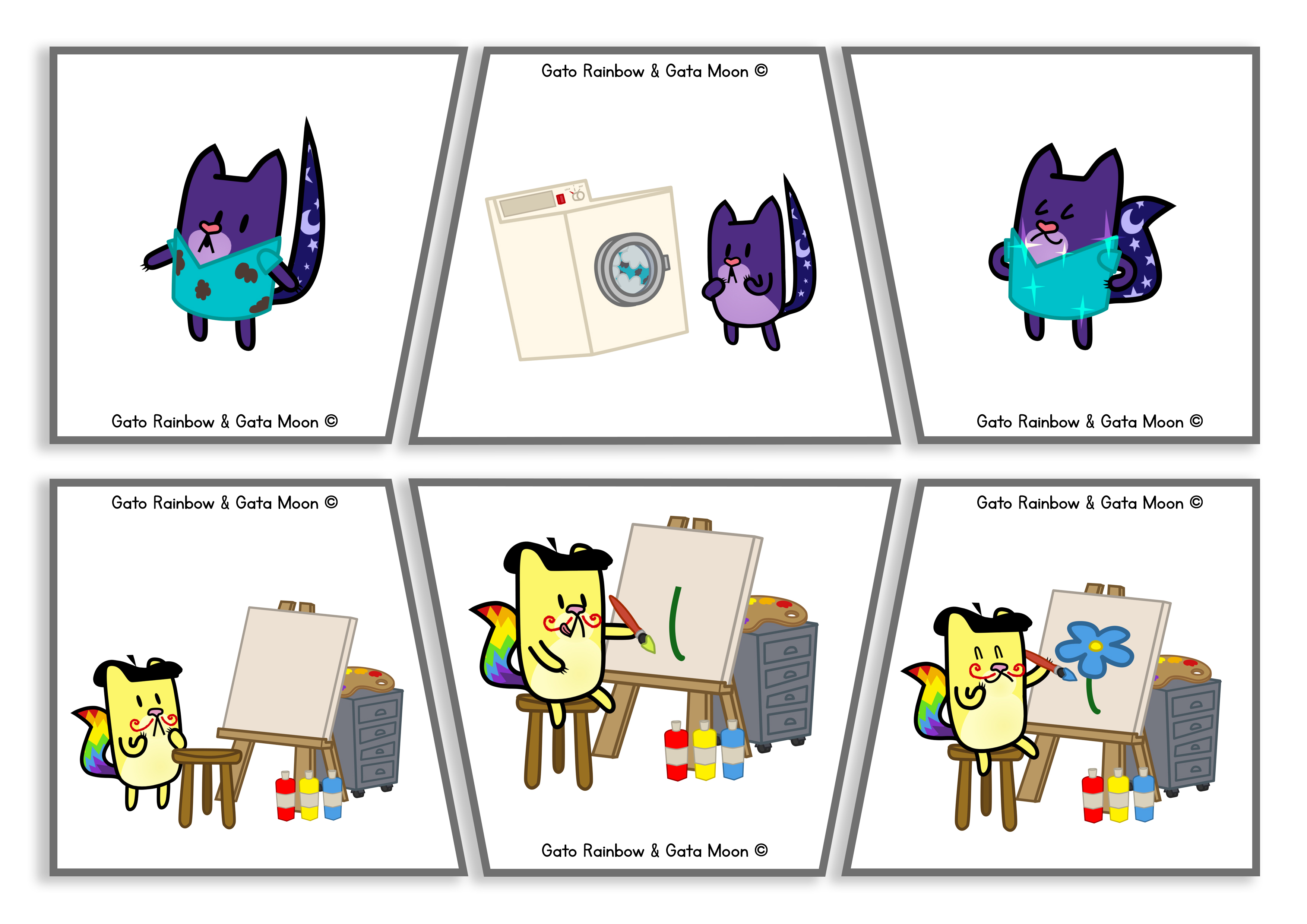 Profes Papel Tijera 12 SEQUENCING puzzles - 3 & 4 steps