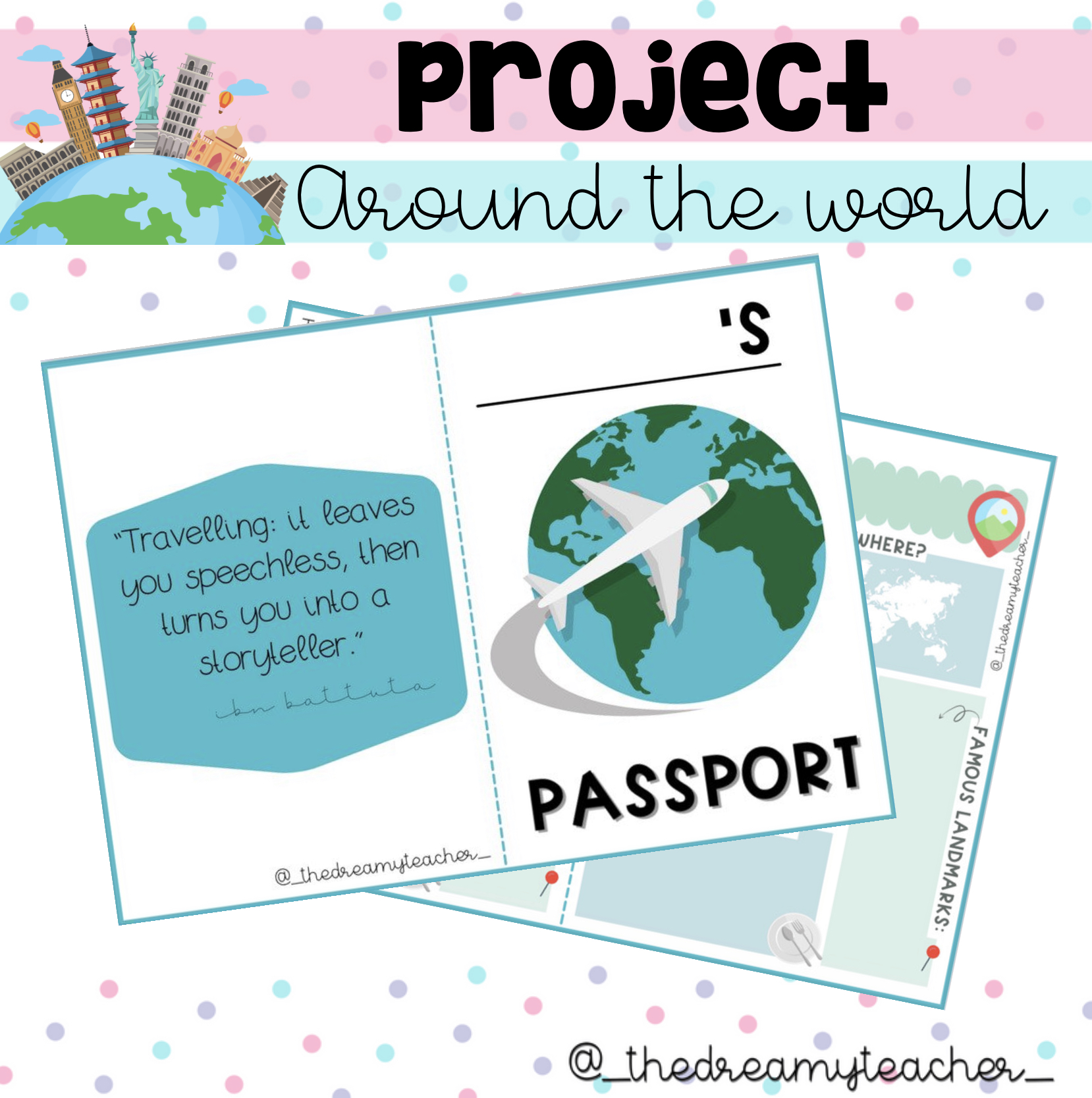 Profes Papel Tijera Around the world Passport