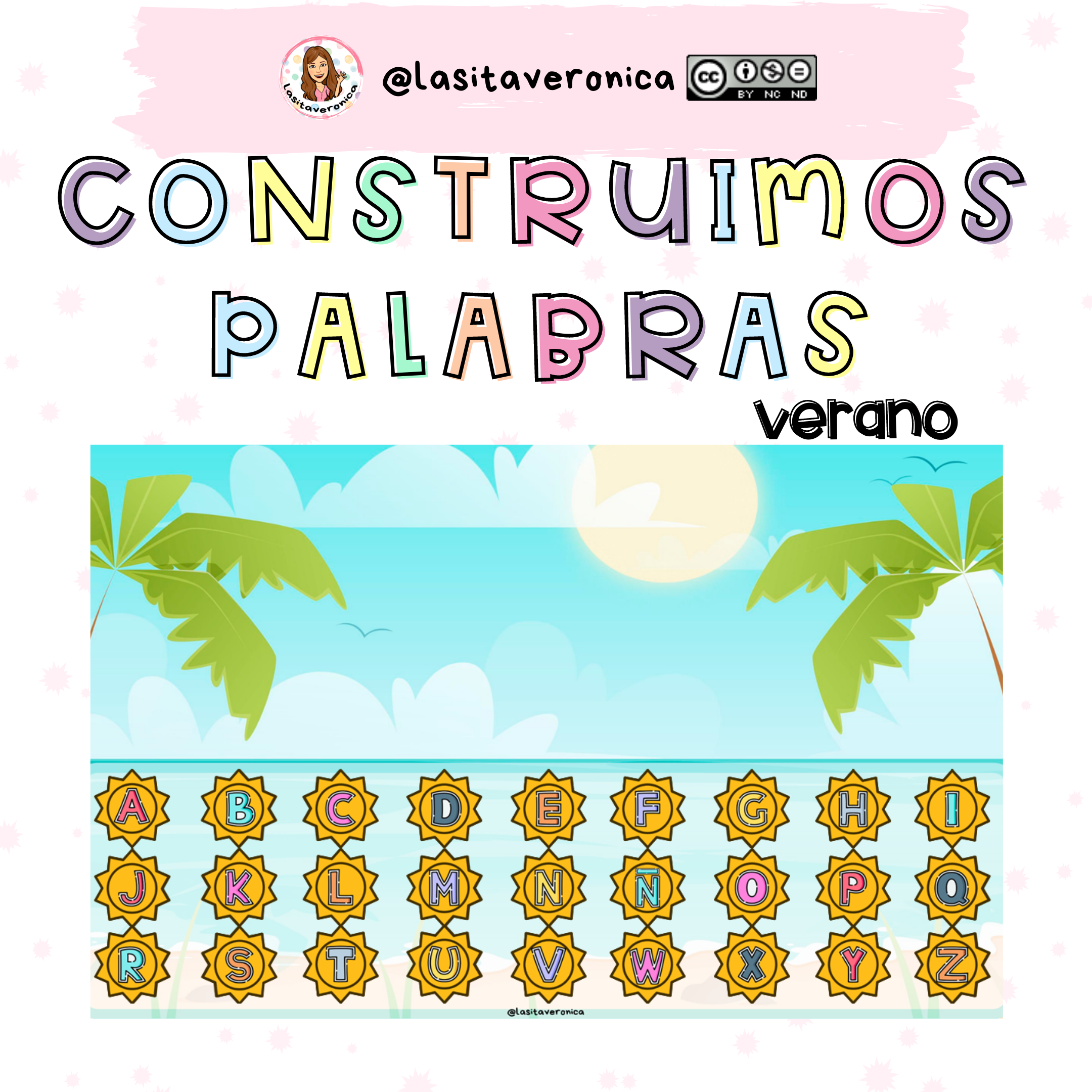 Profes Papel Tijera Construimos palabras en Verano / We build words in ...