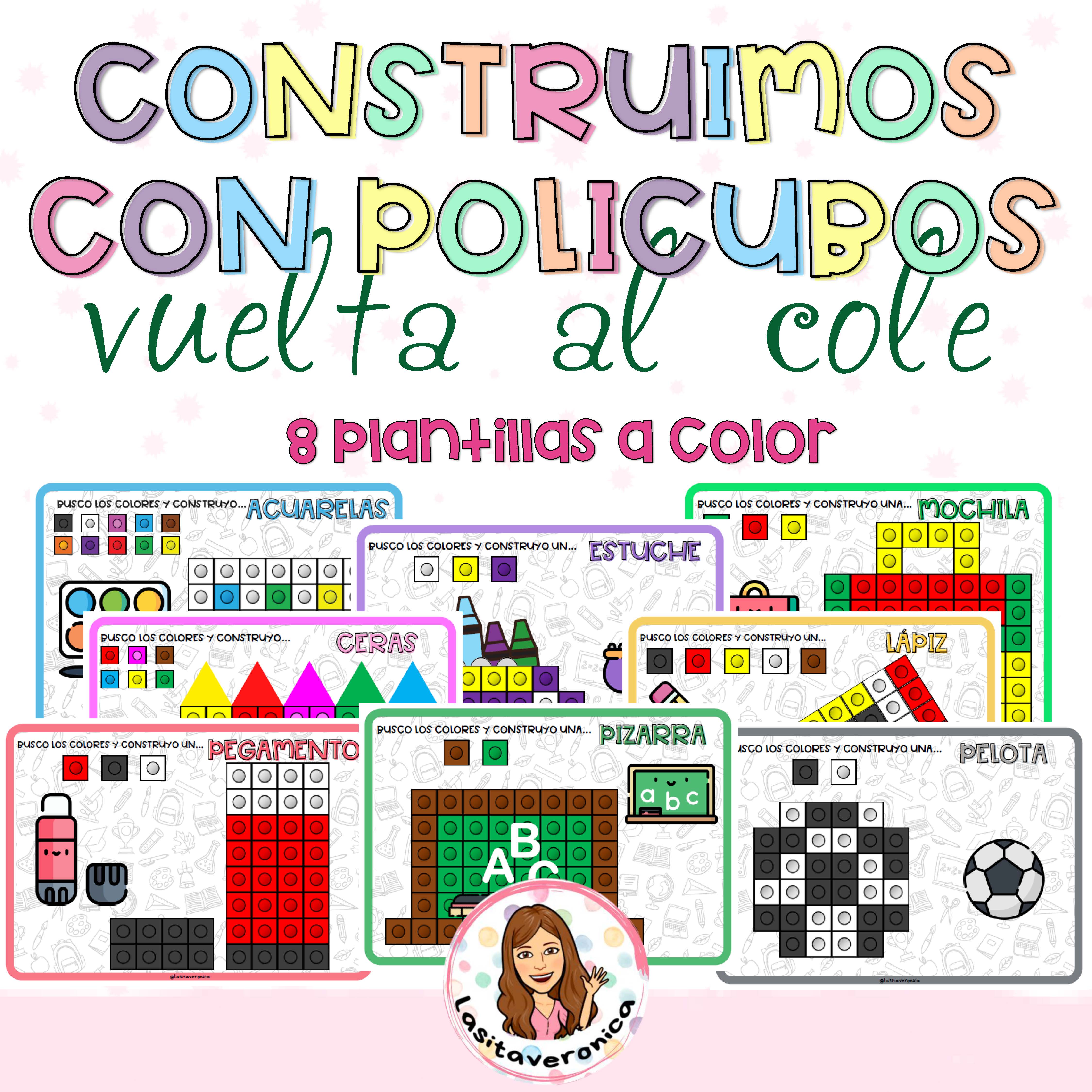Profes Papel Tijera Construimos con policubos VUELTA AL COLE. ESPAÑOL.