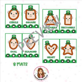 Profes Papel Tijera Plastilina formas geométricas San Patricio / St ...