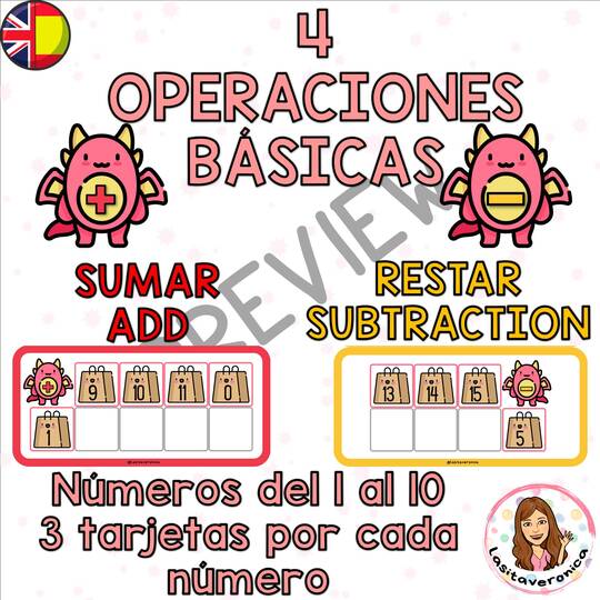 Profes Papel Tijera Operaciones matemáticas básicas. Sumar. Restar ...