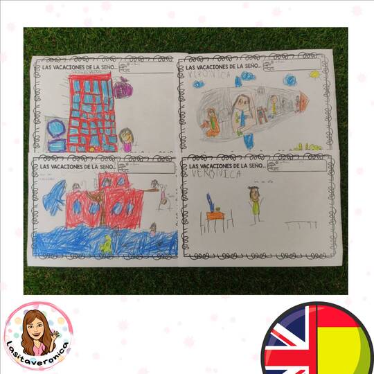 Profes Papel Tijera Las vacaciones de mi profe / My teacher's holidays ...