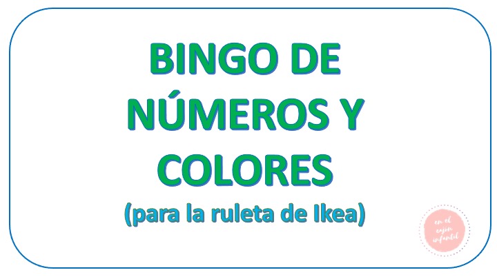 Profes Papel Tijera BINGO NÚMEROS Y COLORES