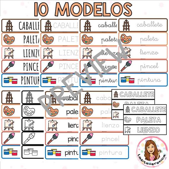 Profes Papel Tijera Vocabulario Arte. / Art vocabulary.