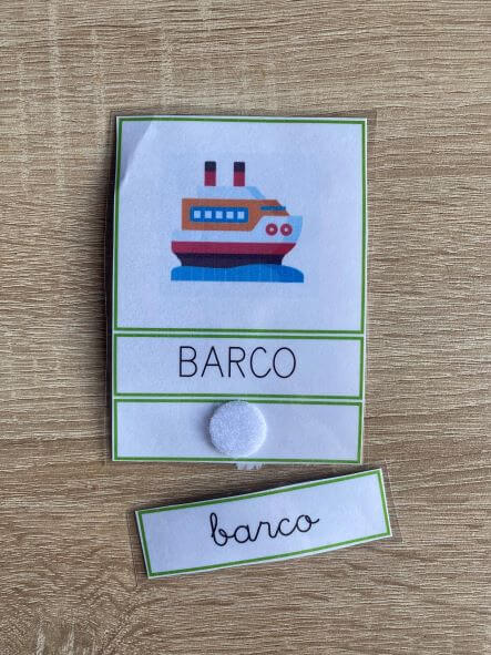 Profes Papel Tijera Mayúscula y minúscula - Medios de transporte.