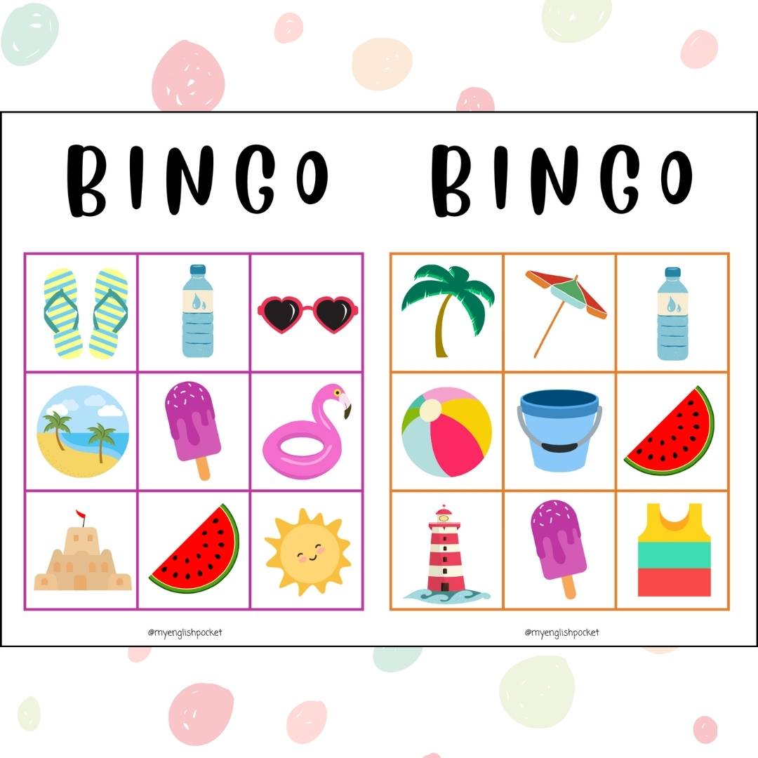 Profes Papel Tijera Bingo de verano