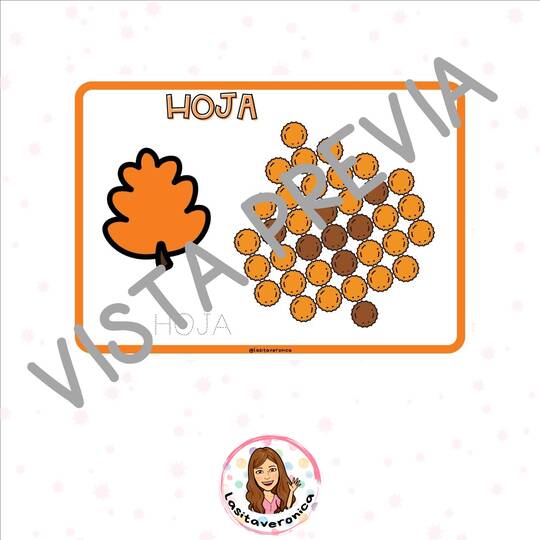 Profes Papel Tijera Pompones Otoño