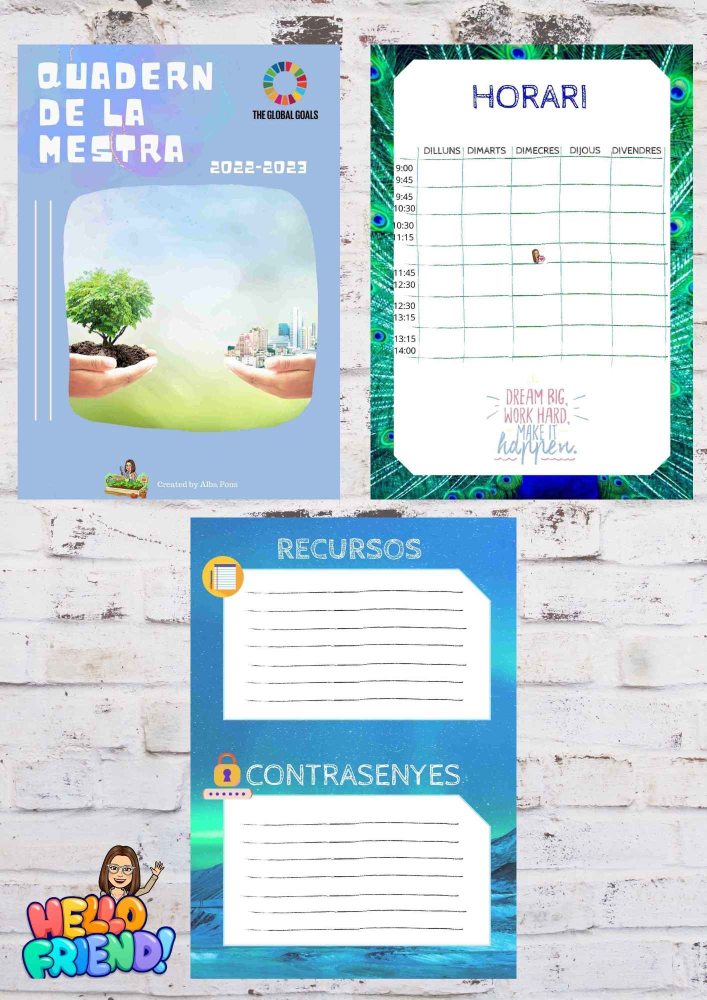 Profes Papel Tijera AGENDA/QUADERN DE PROFE ODS CURS 2022-2023