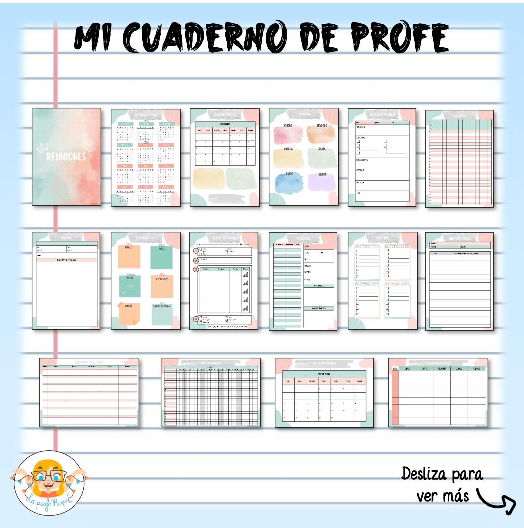 Profes Papel Tijera MI CUADERNO DE PROFE 2022/2023 (Inglés)