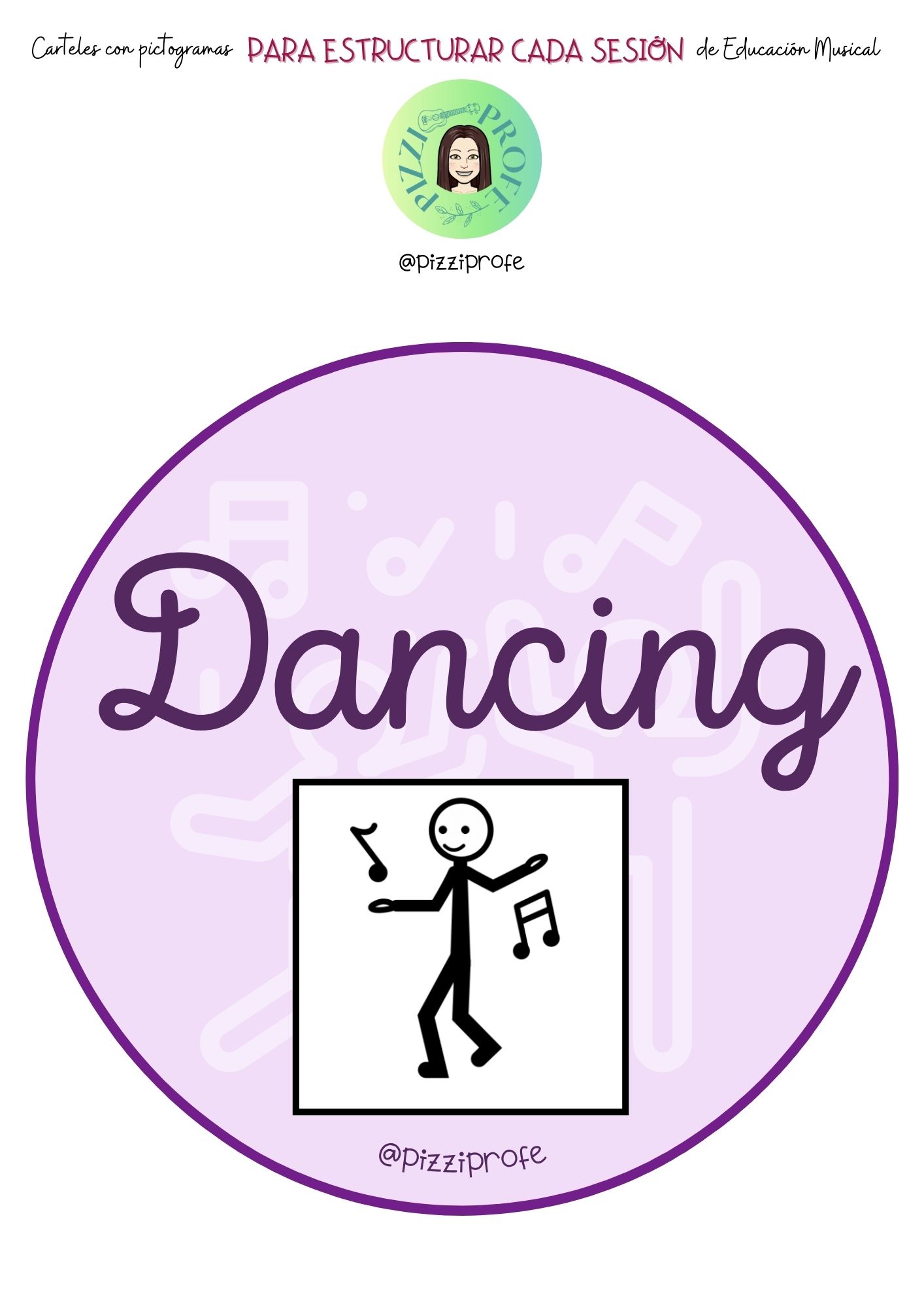 Profes Papel Tijera Carteles para Música en castellano e inglés con ...