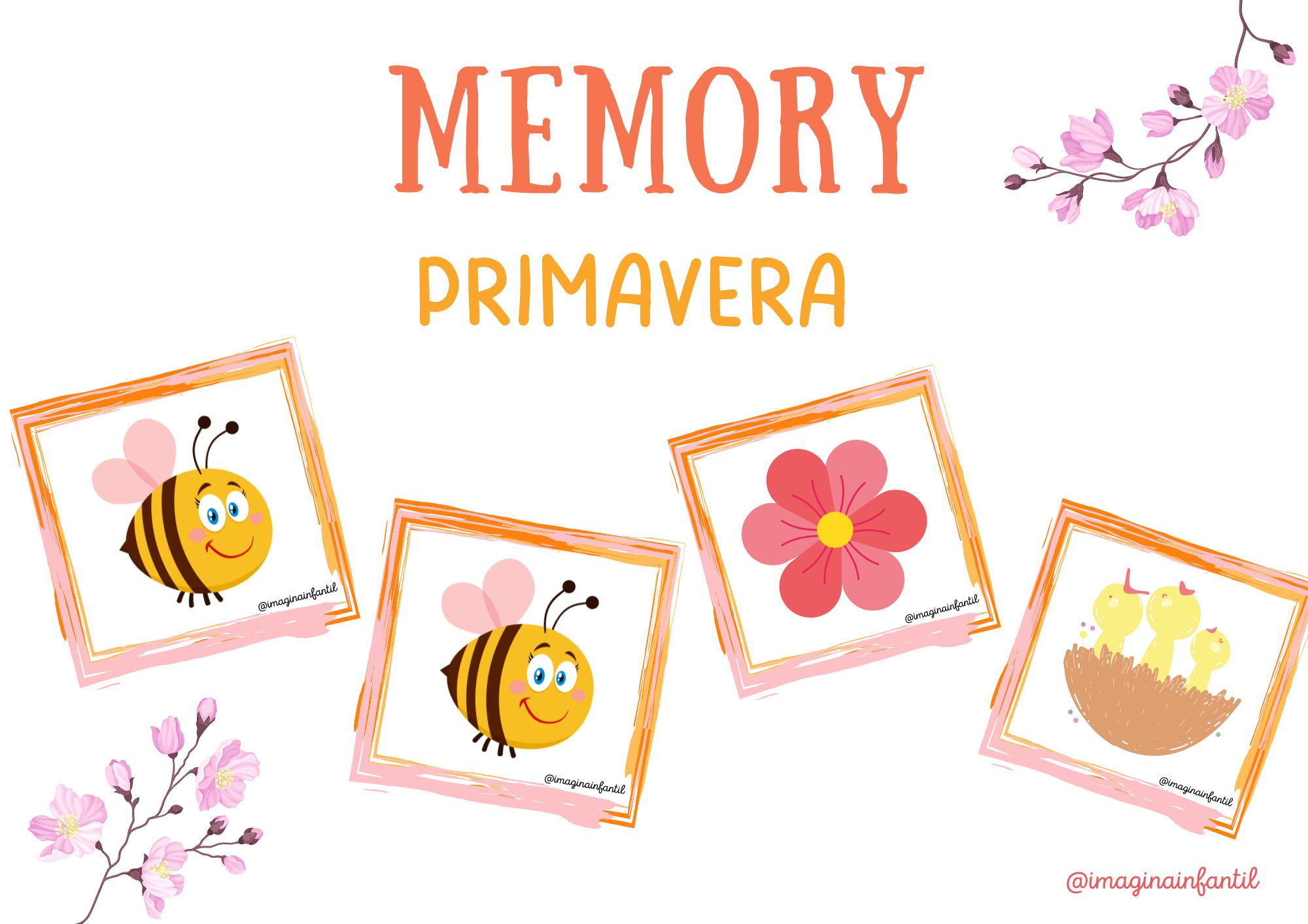 Profes Papel Tijera Memory - Primavera