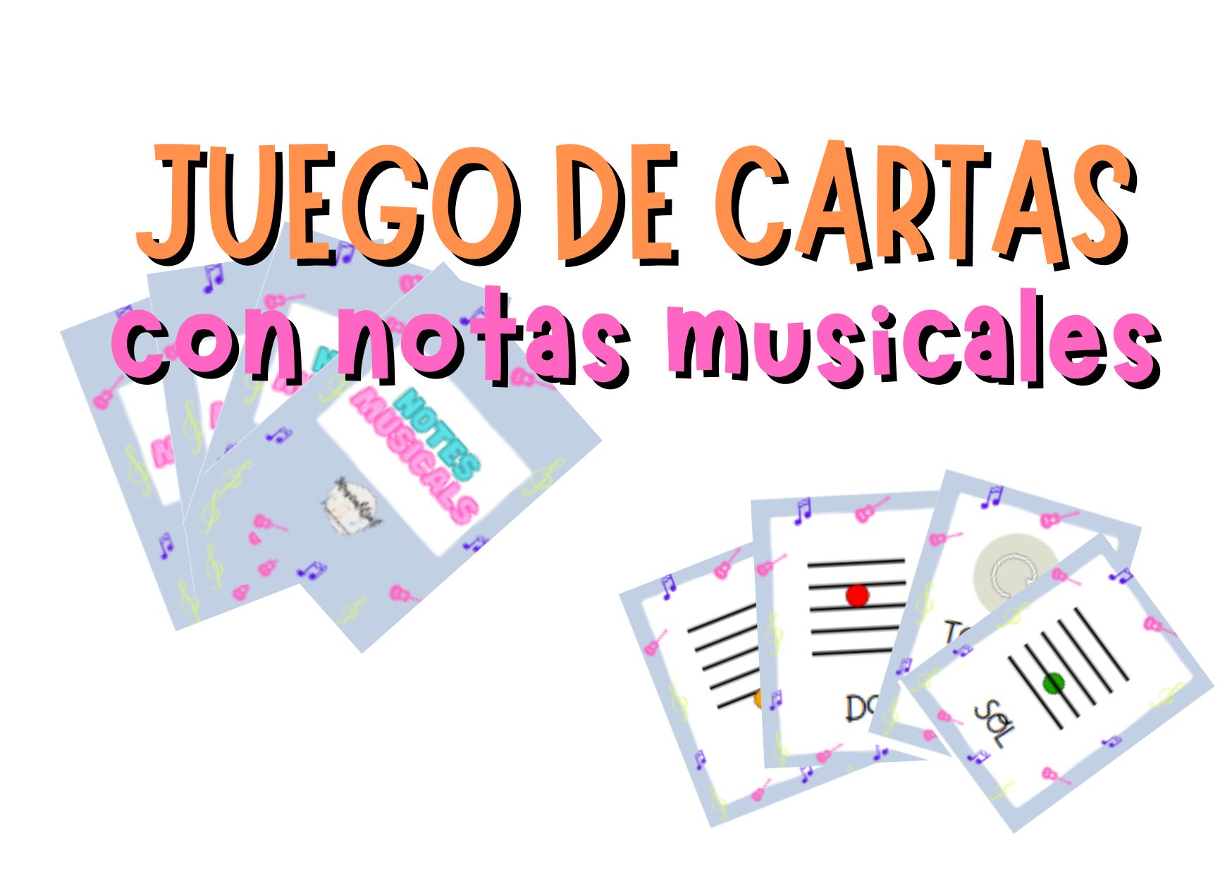 Profes Papel Tijera JUEGO DE CARTAS Notas musicales @musicalitza