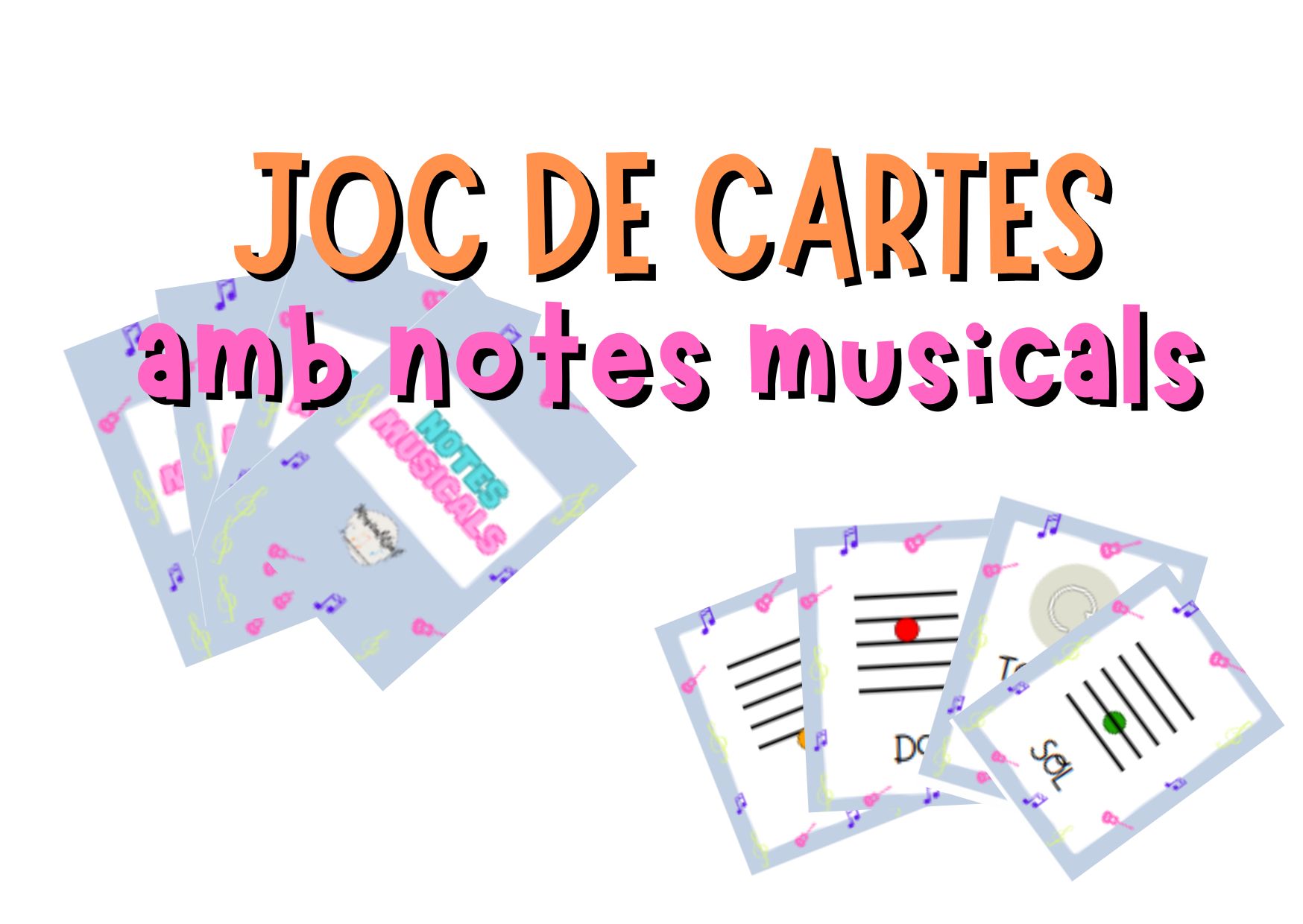 Profes Papel Tijera JOC DE CARTES Notes musicals @musicalitza