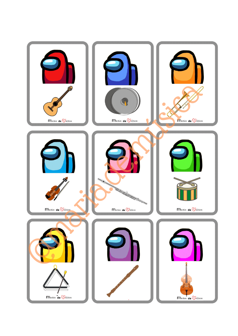 Profes Papel Tijera Among us Instrumentos