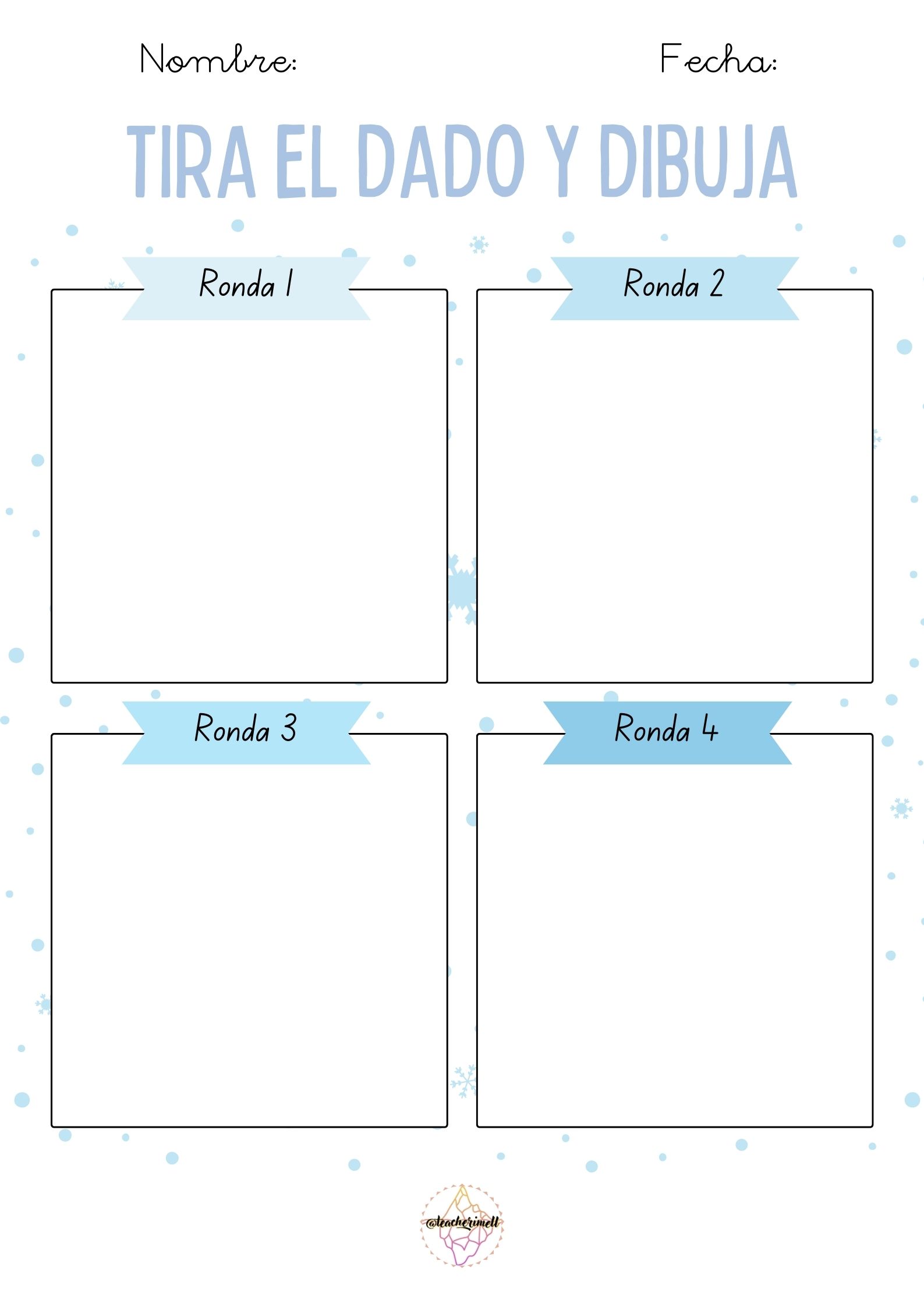 Profes Papel Tijera Tira el dado y dibuja