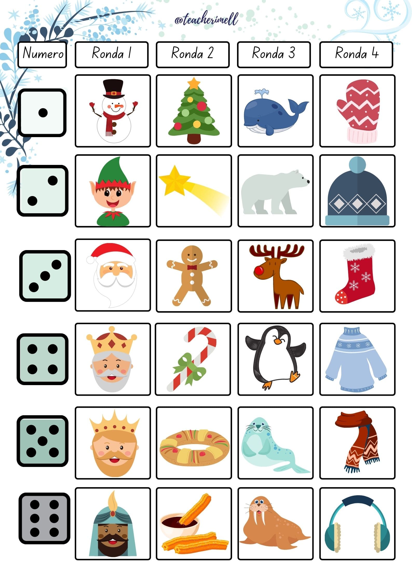 Profes Papel Tijera Tira el dado y dibuja