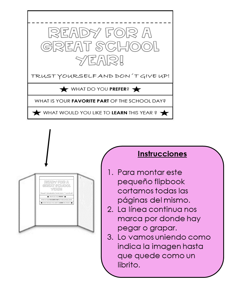 Profes Papel Tijera TODO SOBRE MÍ- ALL ABOUT ME Lapbook ENGLISH/SPANISH