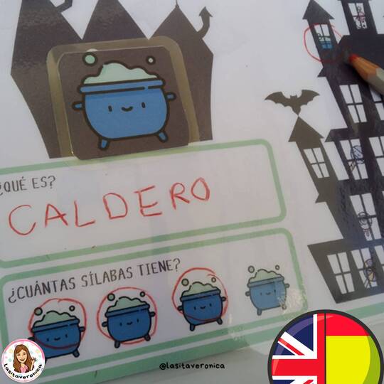 Profes Papel Tijera Atención y vocabulario Halloween. Halloween I Spy ...