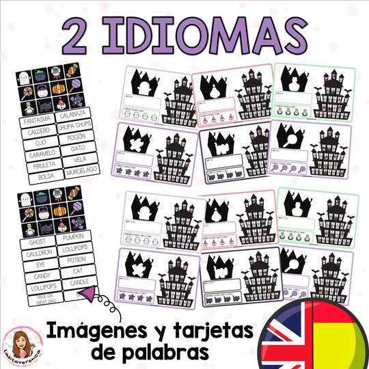 Profes Papel Tijera Atención y vocabulario Halloween. Halloween I Spy ...