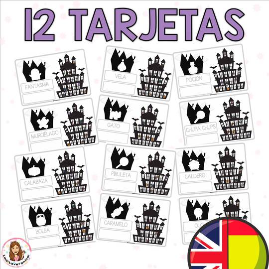 Profes Papel Tijera Atención y vocabulario Halloween. Octubre ...