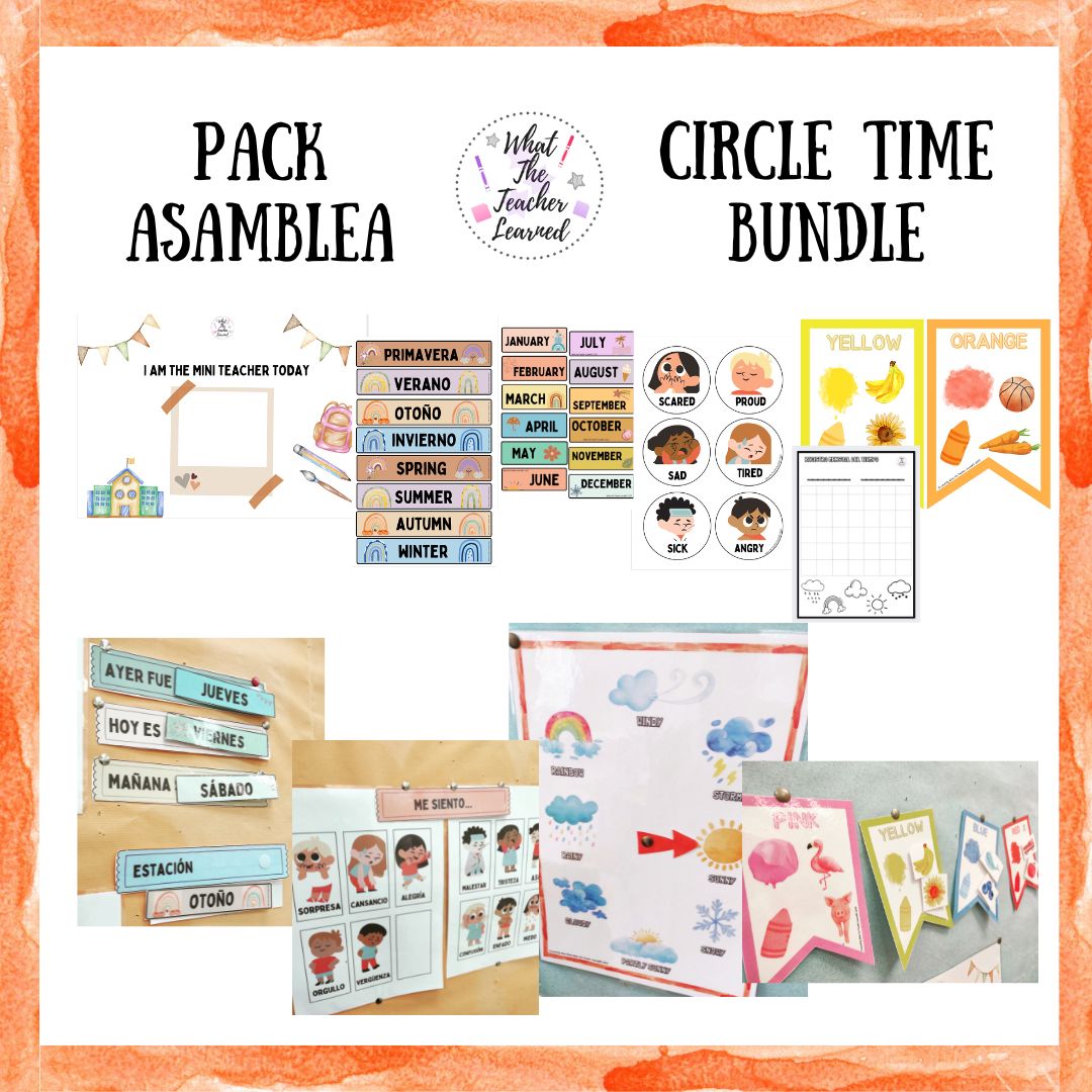 Profes Papel Tijera Asamblea Pack/Circle Time Bundle