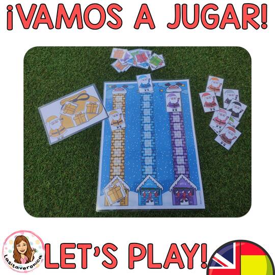 Profes Papel Tijera Juego de mesa Navidad. Christmas Game Board ...