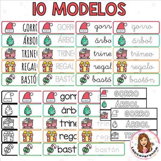 Profes Papel Tijera Vocabulario Navidad. Christmas Vocabulary. December ...
