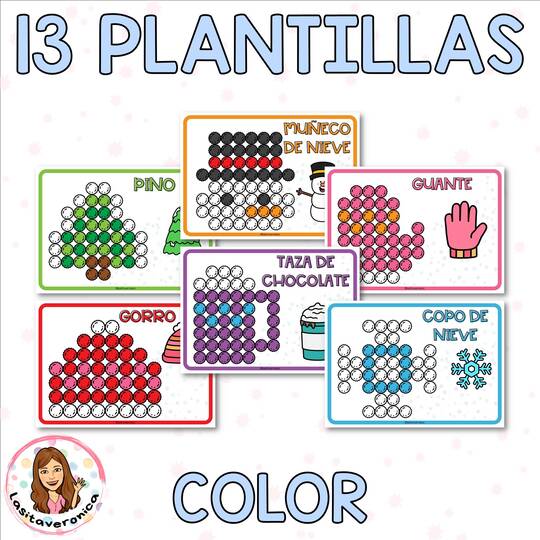 Profes Papel Tijera Pompones en Invierno / Winter Pom Poms. Español